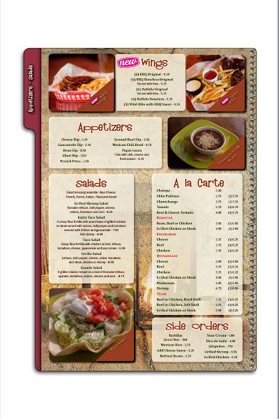 Menu at Casa Sevilla Mexican Restaurant, Bloomfield