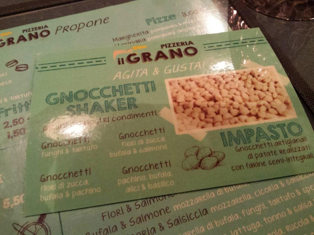 Menu da Pizzeria il Grano, Roma
