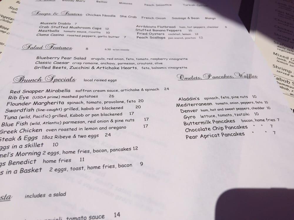 Menu at Amel's Restaurant, Pittsburgh