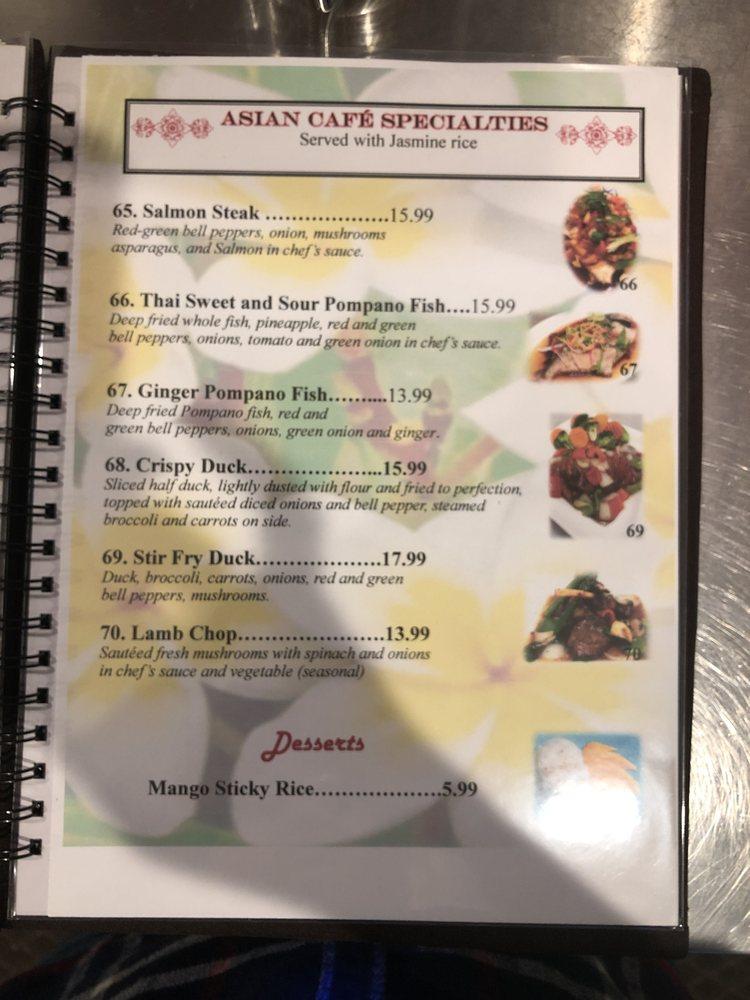 Menu at Asian Cafe, Fort Smith