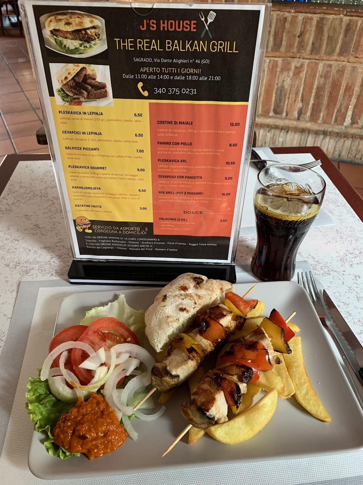 Menu da J's House - The Real Balkan Grill ristorante, Sagrado