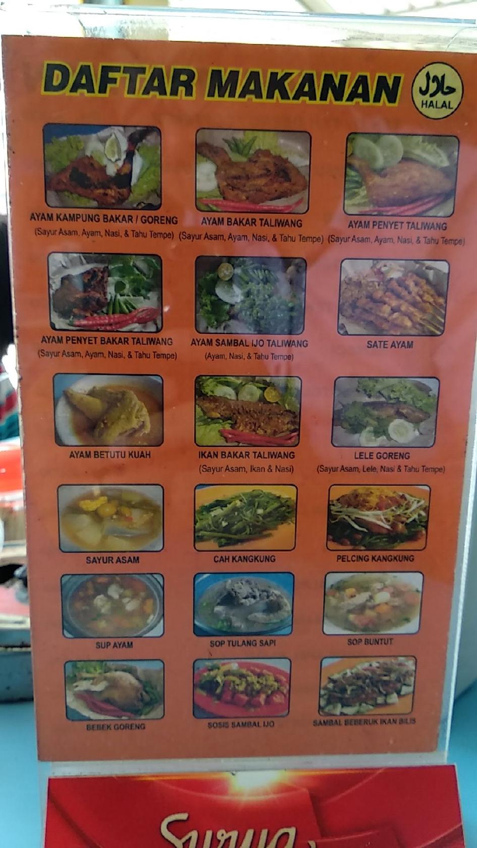 Carta del restaurante Ayam Bakar Taliwang Khas Lombok, Batam, +2RJ