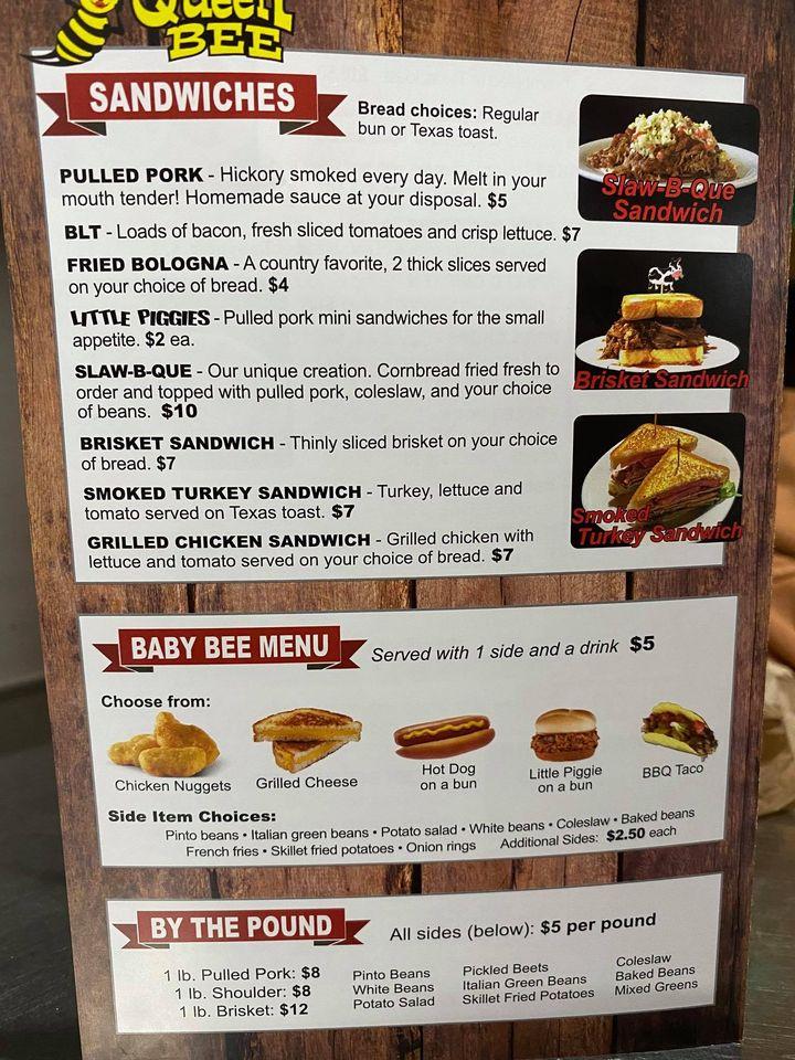Menu at Bucky Bees BBQ of Cave City, Cave City, 822 Mammoth Cave St