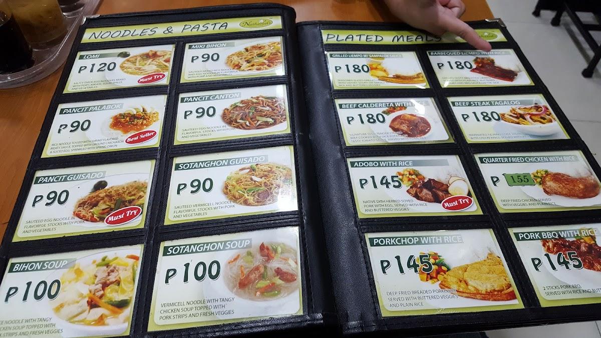 Menu at Nathaniel’s Bakeshop restaurant, Muntinlupa, Sycamore Arcade
