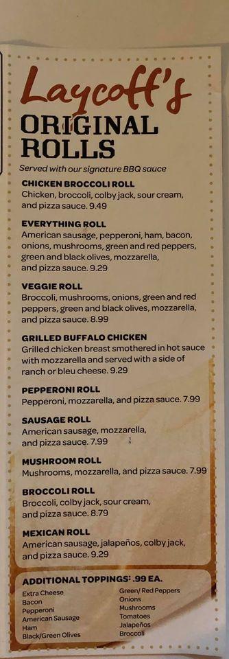 Menu at Laycoff's Tavern pub & bar, Fort Wayne