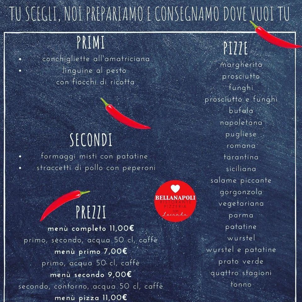 Speisekarte von Ristorante Pizzeria Bella Napoli con Locanda, Vigevano ...