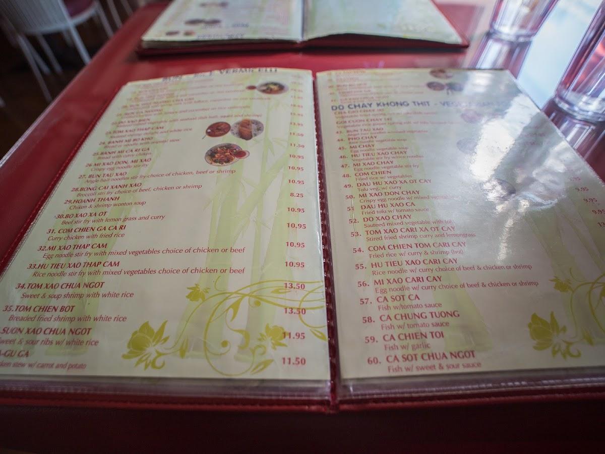 Menu at TC's Little Taste of Saigon restaurant, Ridgewood