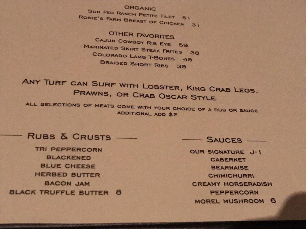 Menu at BOA Steakhouse, Santa Monica, 101 Santa Monica Blvd