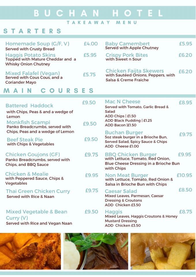 Menu at Buchan Hotel pub & bar, Ellon
