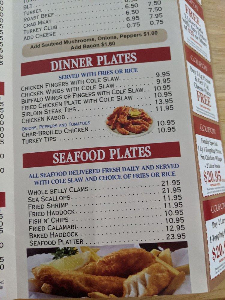 Menu at Copeland Street Sub & Pizza pizzeria, Quincy