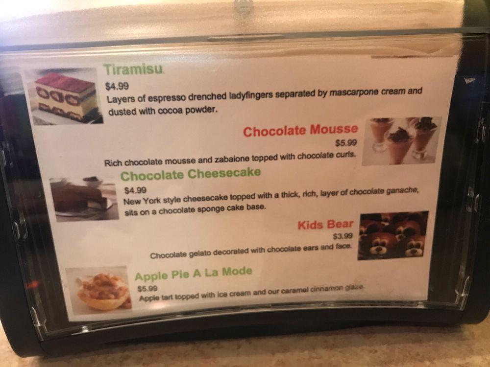 Menu at Santini's Italian Cuisine pizzeria, Aberdeen