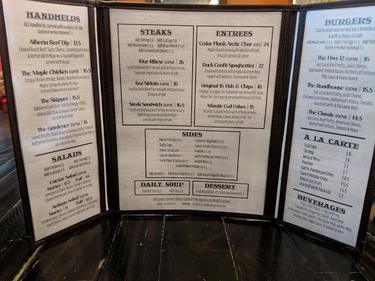 Menu at The CCR pub & bar, Consort
