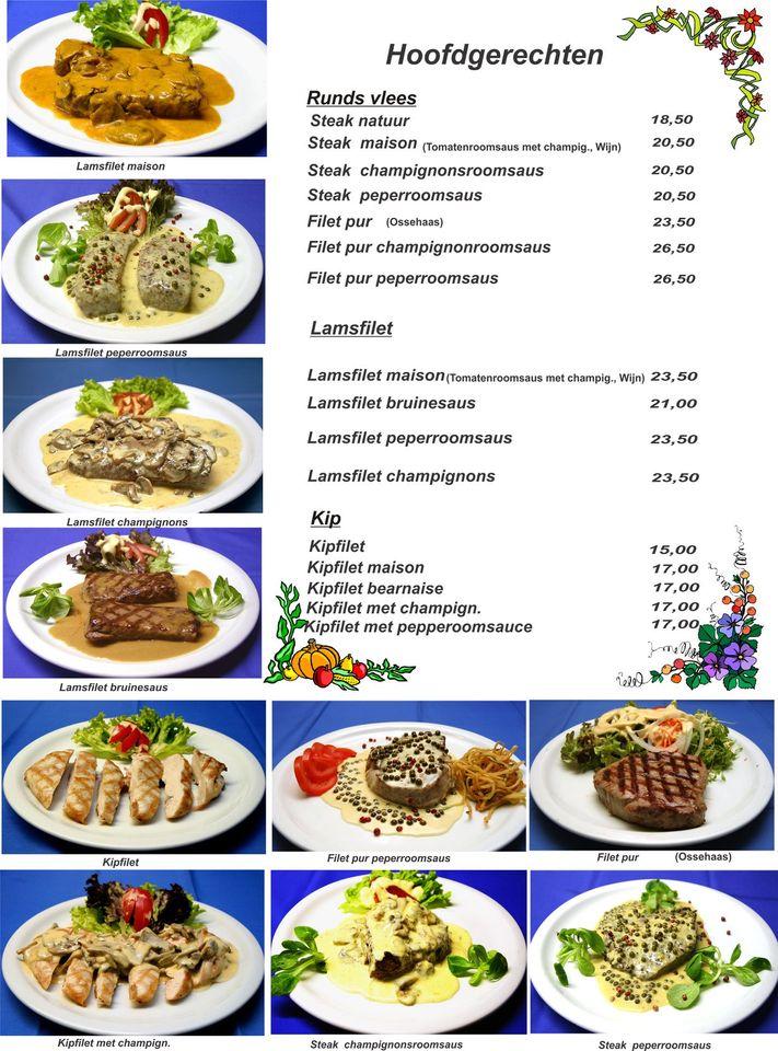 Menu at Corfou, Leuven