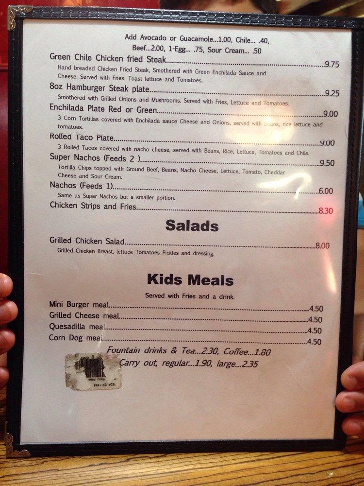 Menu at Jake's Cafe, Las Cruces, E Lohman Ave