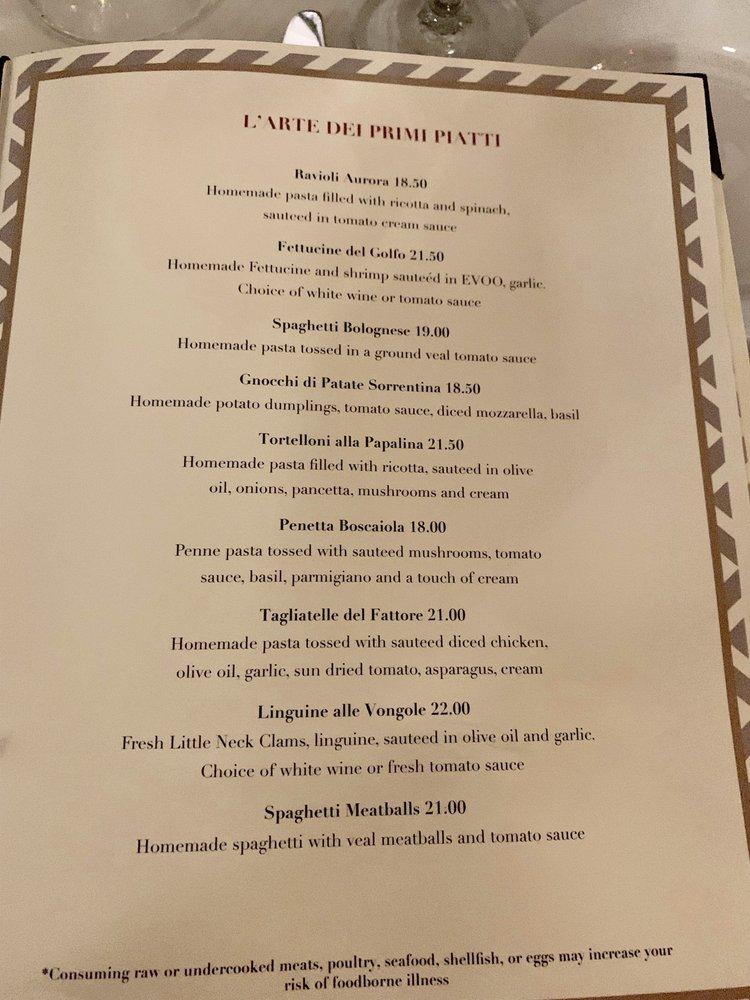 Menu at Capri Italian Restaurant, Indianapolis