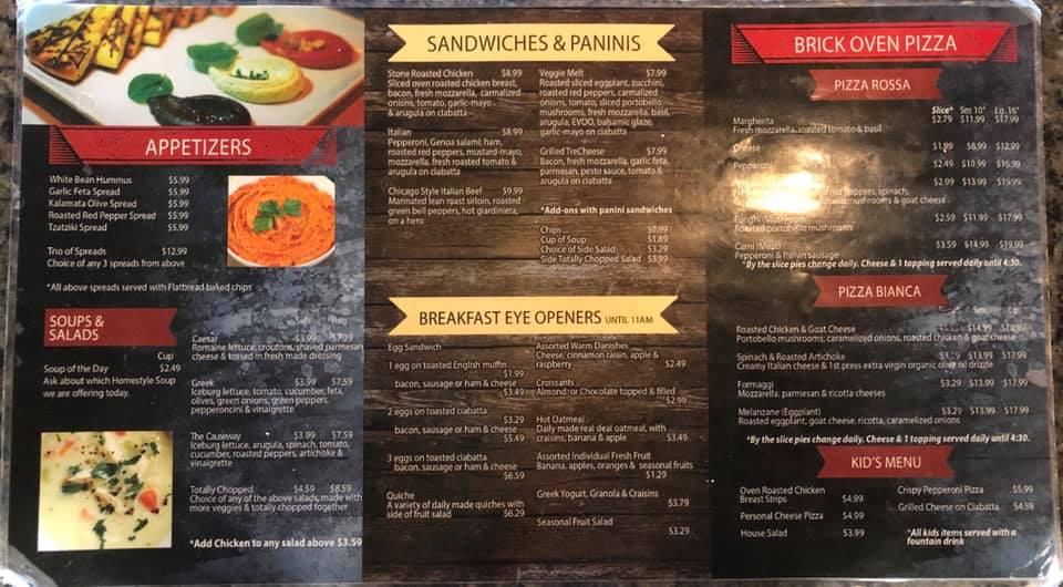 Menu at Beachnutz Causeway Cafe, Dunedin