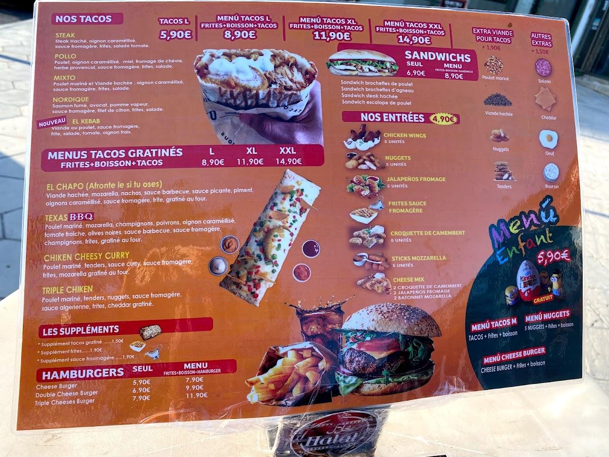 Menu at TACOSBEN tacos & shisha restaurant, Benidorm