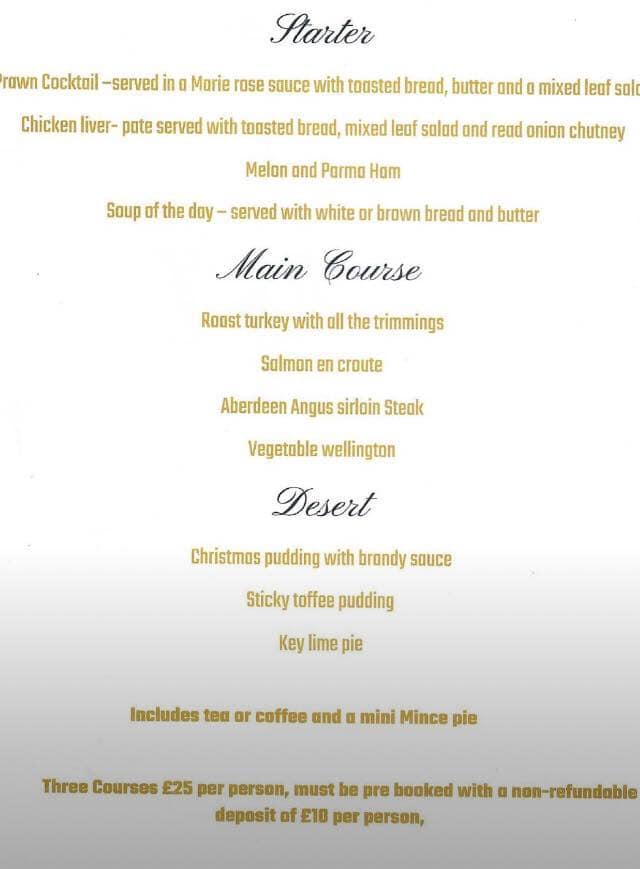 Menu at Haughton Arms Hotel pub & bar, Alford