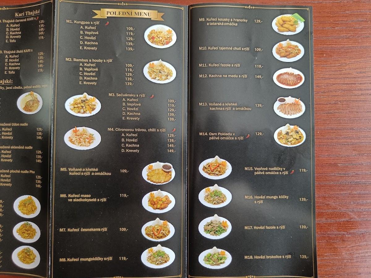 Menu at PHO Quynh Anh restaurant, Prague, Pod Rapidem 1