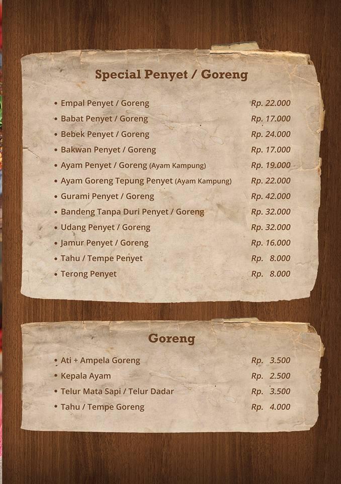Menu at Warung Leko restaurant, Bojonegoro, Jl. WR. Supratman Ruko ...