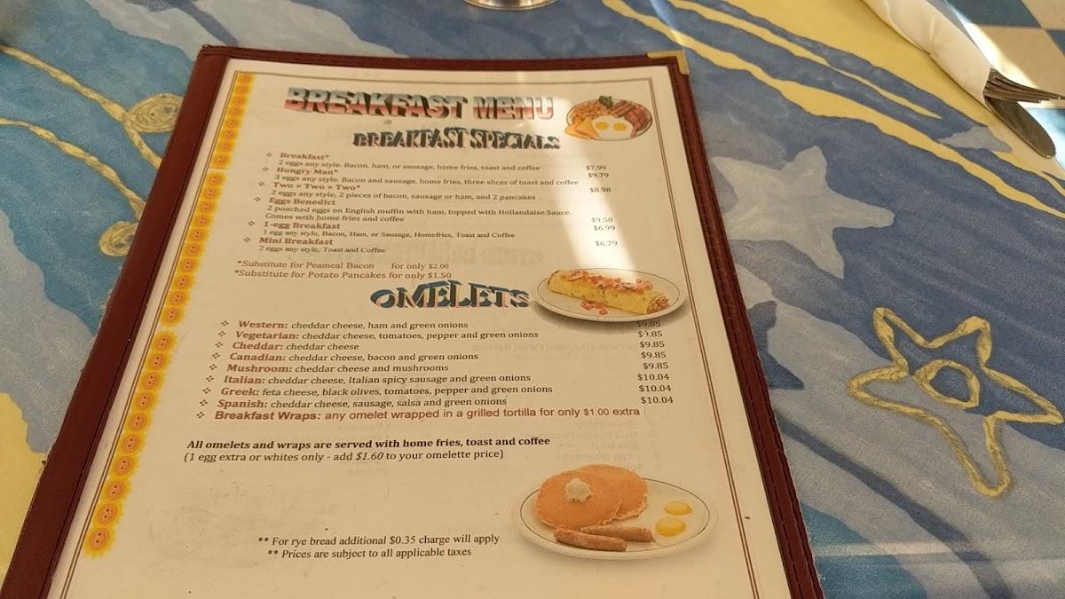 Menu at Early Riser Cafe on Wonderland, London
