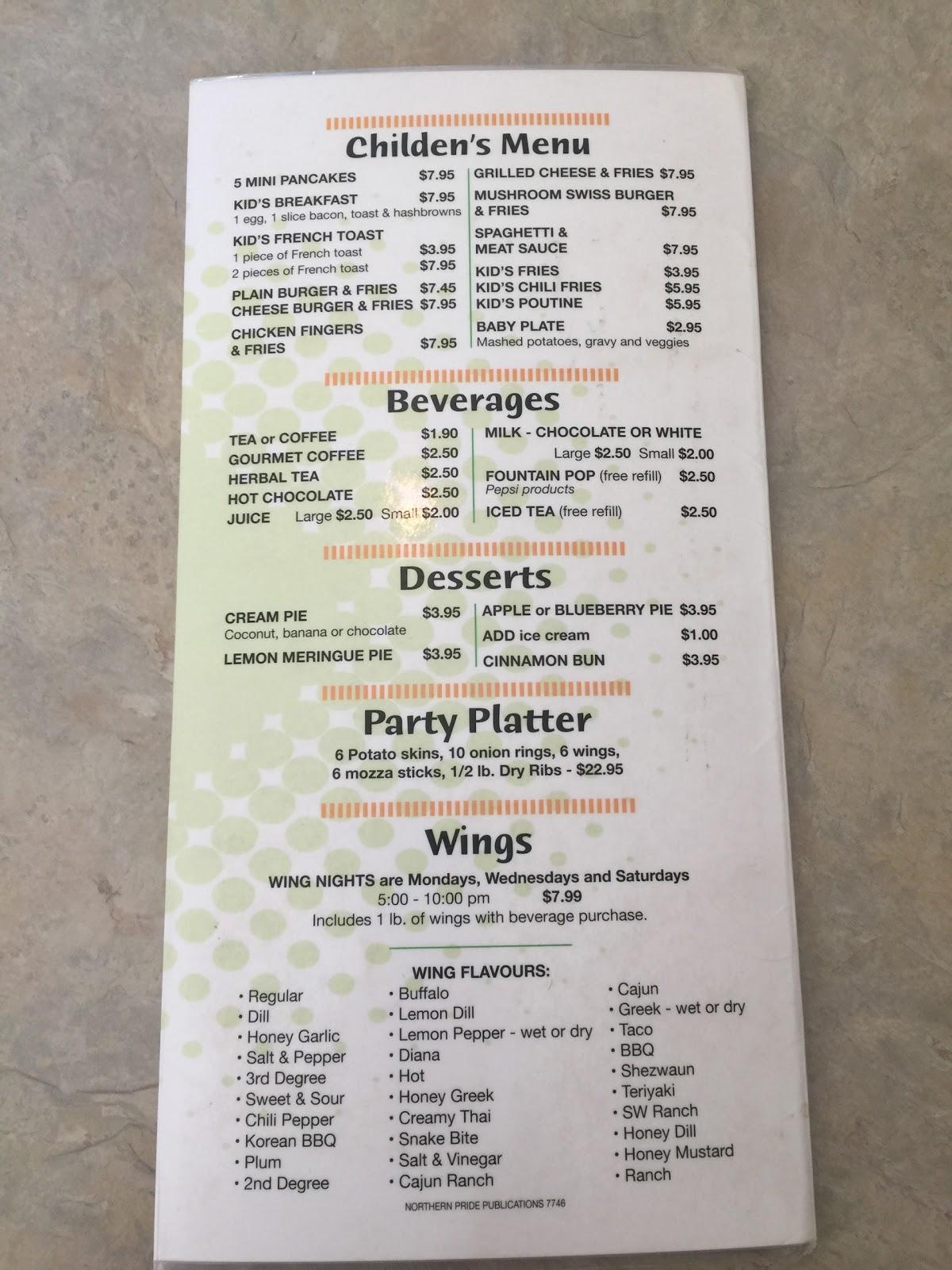 Menu at Garfunkel's Gourmet Grill restaurant, Meadow Lake