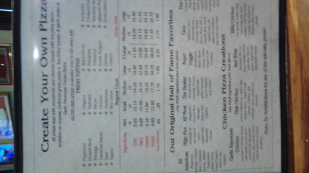 Menu at High Five Pizza BBQ, San Jose, 171 Branham Ln