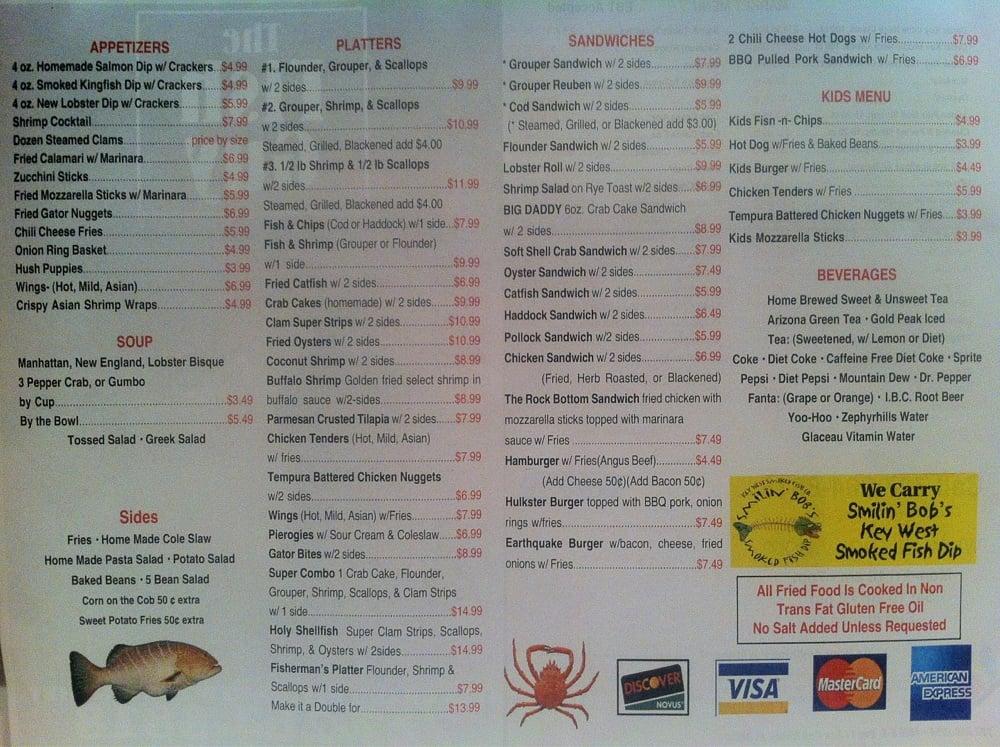 Menu at The Fish Guy restaurant, New Port Richey