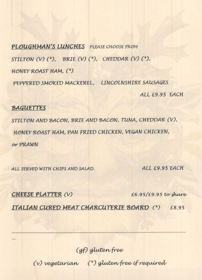 Menu at The Green Man pub & bar, Lewes, Lewes Rd
