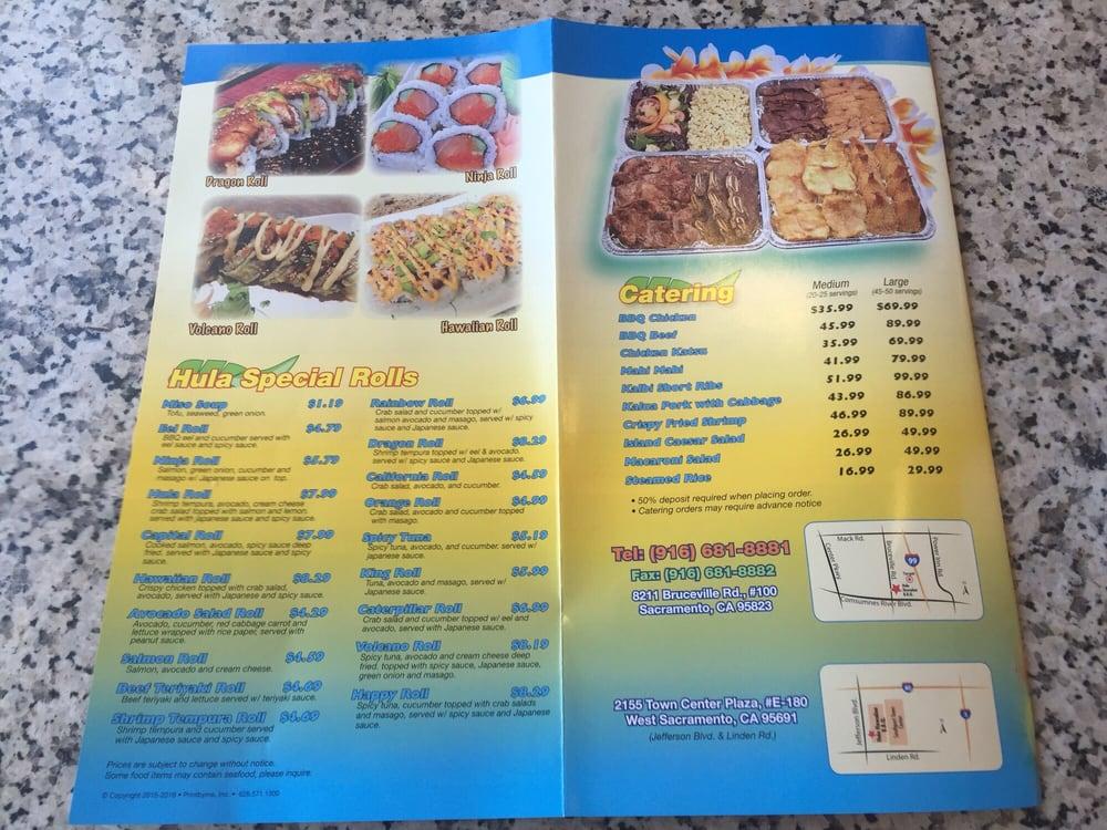Menu at Honu Hawaiian BBQ, Sacramento