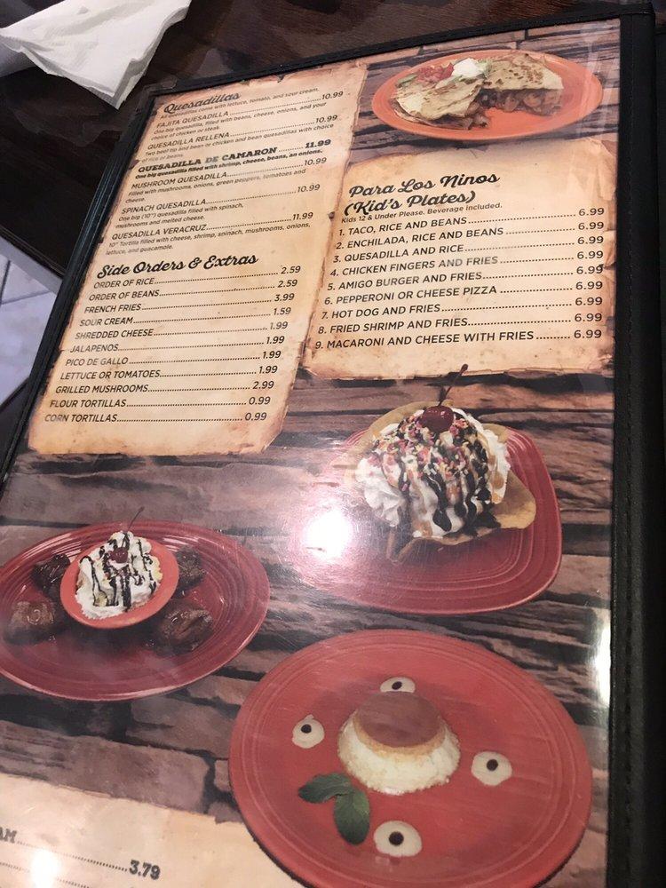 Menu at La Terraza Mexican Grill restaurant, Williamsburg, Richmond Rd