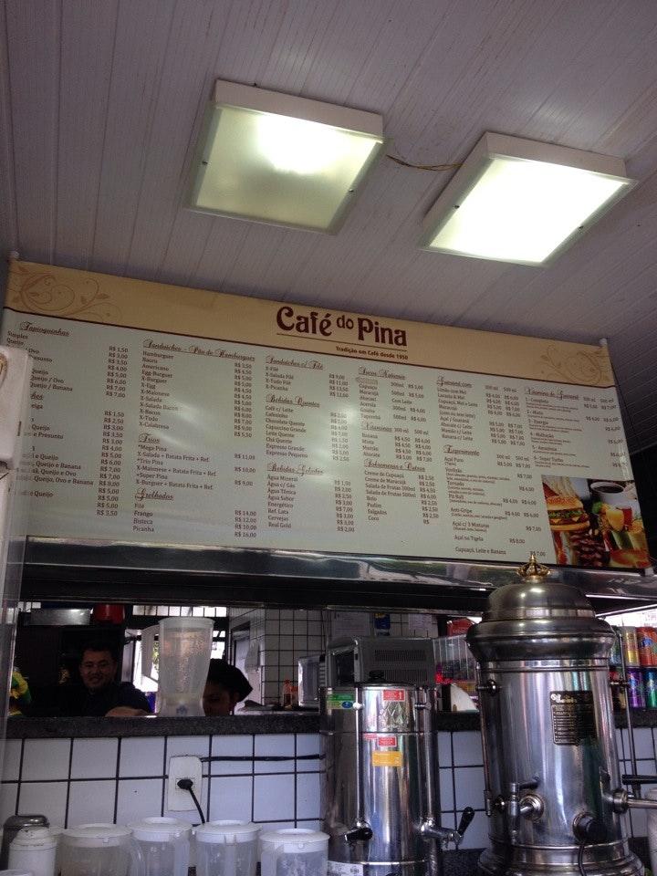 Menu em Café do Pina - desde 1950, Manaus
