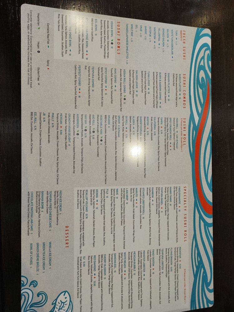 Menu at Eastern Kitchen & Sushi restaurant, Saint Petersburg