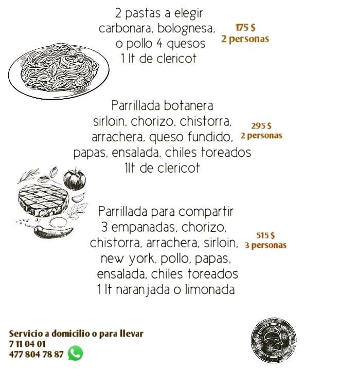 Carta de El Charrúa Parrilla, Leon