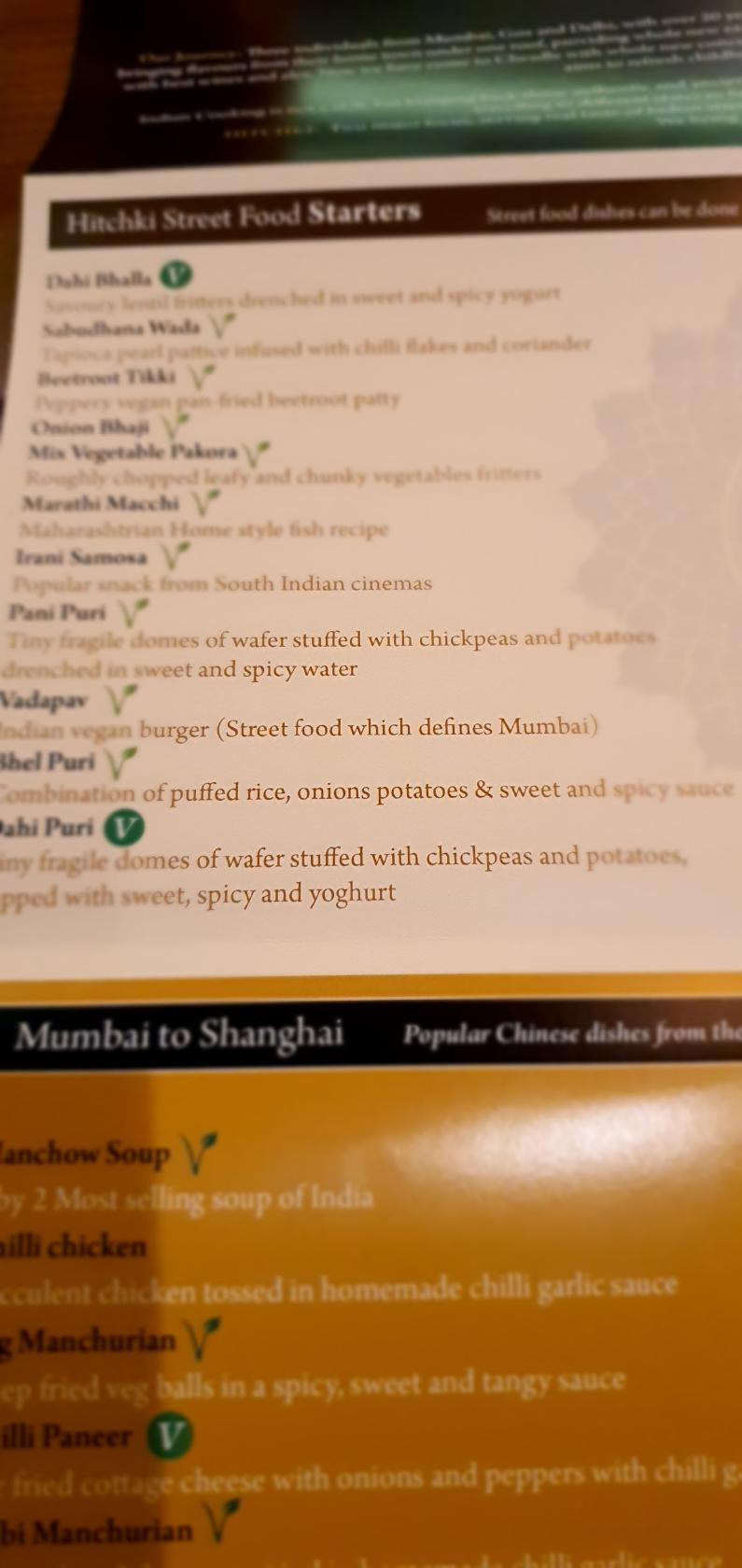 Menu at Hitchki restaurant, Cheadle