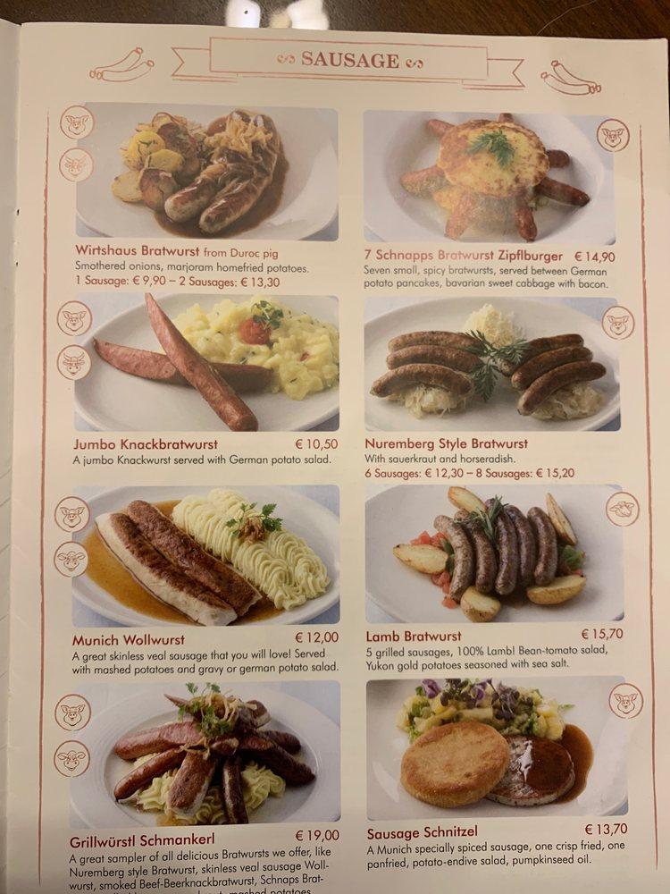 Menu at Ratskeller München pub & bar, Munich, Marienplatz 8
