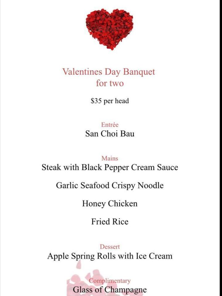 Menu at Wong's Happy Gathering restaurant, Murray Bridge