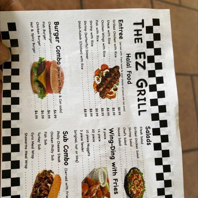 Menu at E Z Grill restaurant, Jacksonville