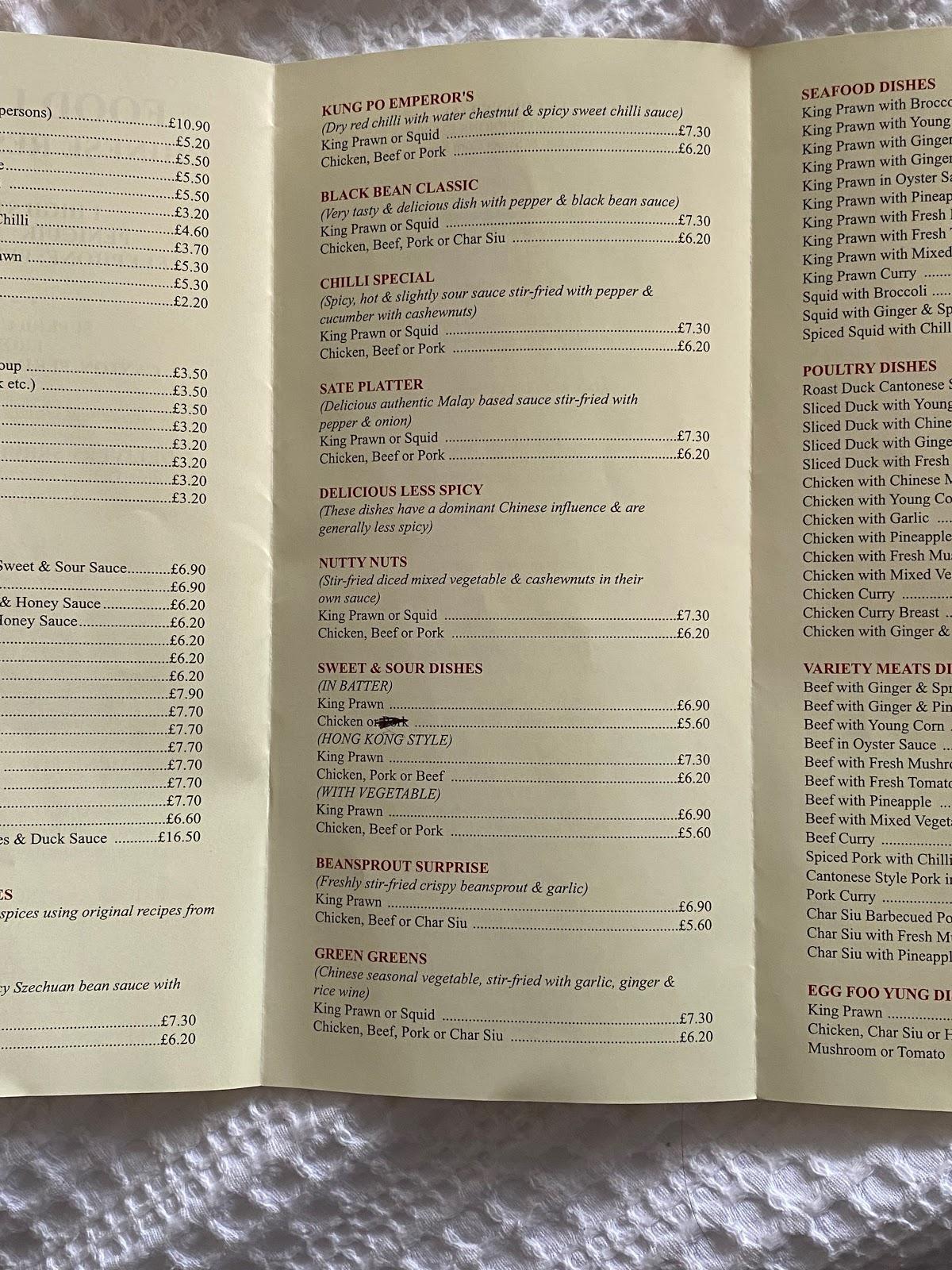 Menu at Food Lodge Restaurant, Penicuik
