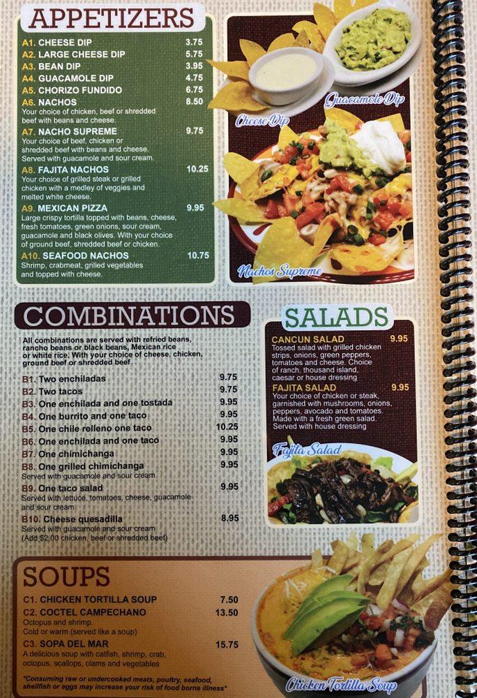 Menu at Chilito's Mexican Bar And Grill, Waterloo
