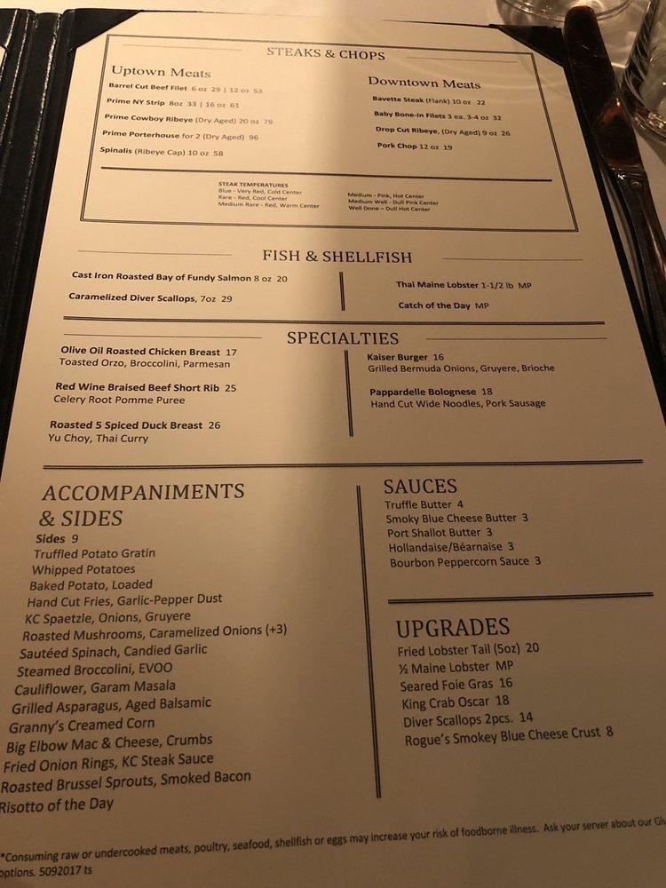 Menu at Kaiser's Chophouse pub & bar, Sandy Springs, Roswell Rd