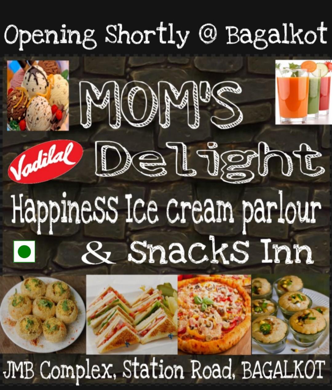 Menu at Mom's Delight, India, vidaygiri