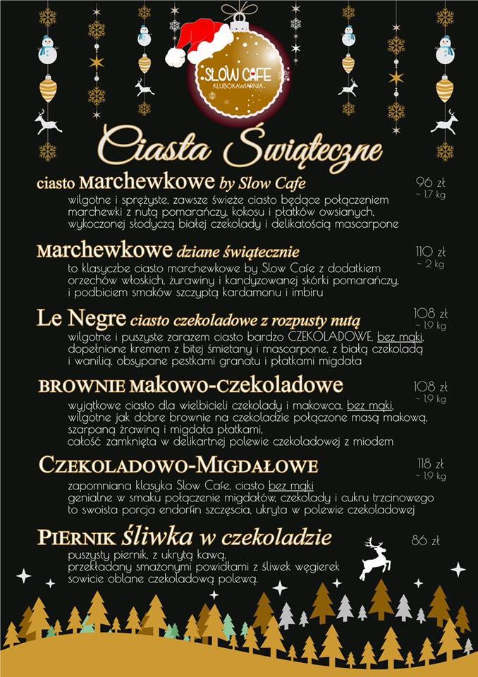 Menu at Slow Cafe Klubokawiarnia Family, Gdynia