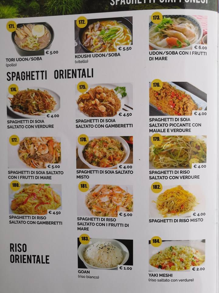 Menu at Ristorante Tokio, Alessandria
