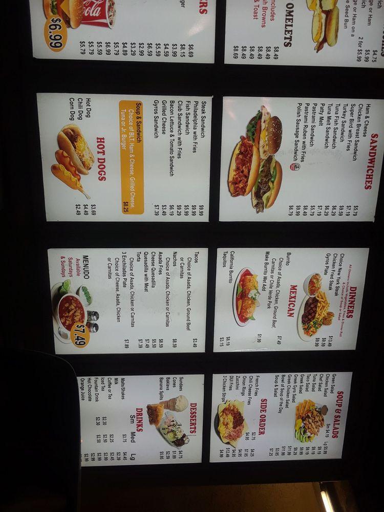 Carta del restaurante Golden Burger, Long Beach, E 4th St