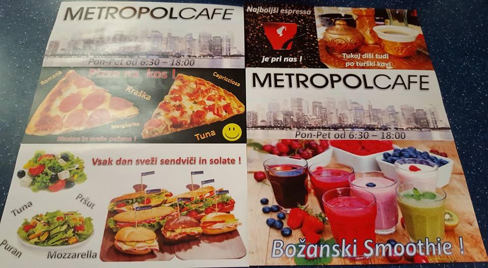 Speisekarte von Metropol Cafe, Ljubljana