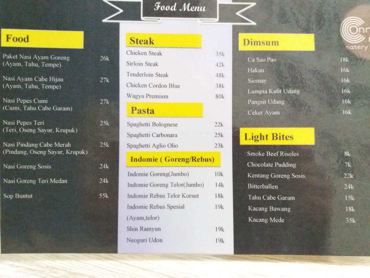 Menu at Connecto Cafe Resto Eatery & Drinks, Bandung