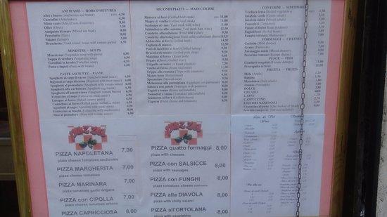 Menu da Osteria Macondo ristorante, Roma