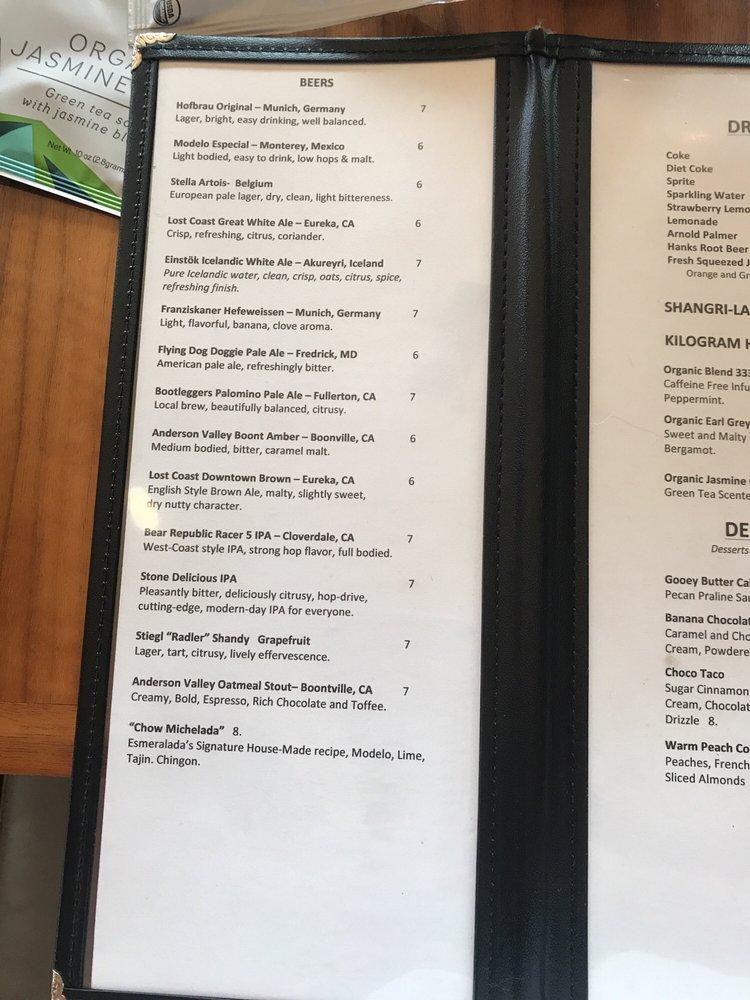 Menu at Eat Chow restaurant, Costa Mesa, Newport Blvd