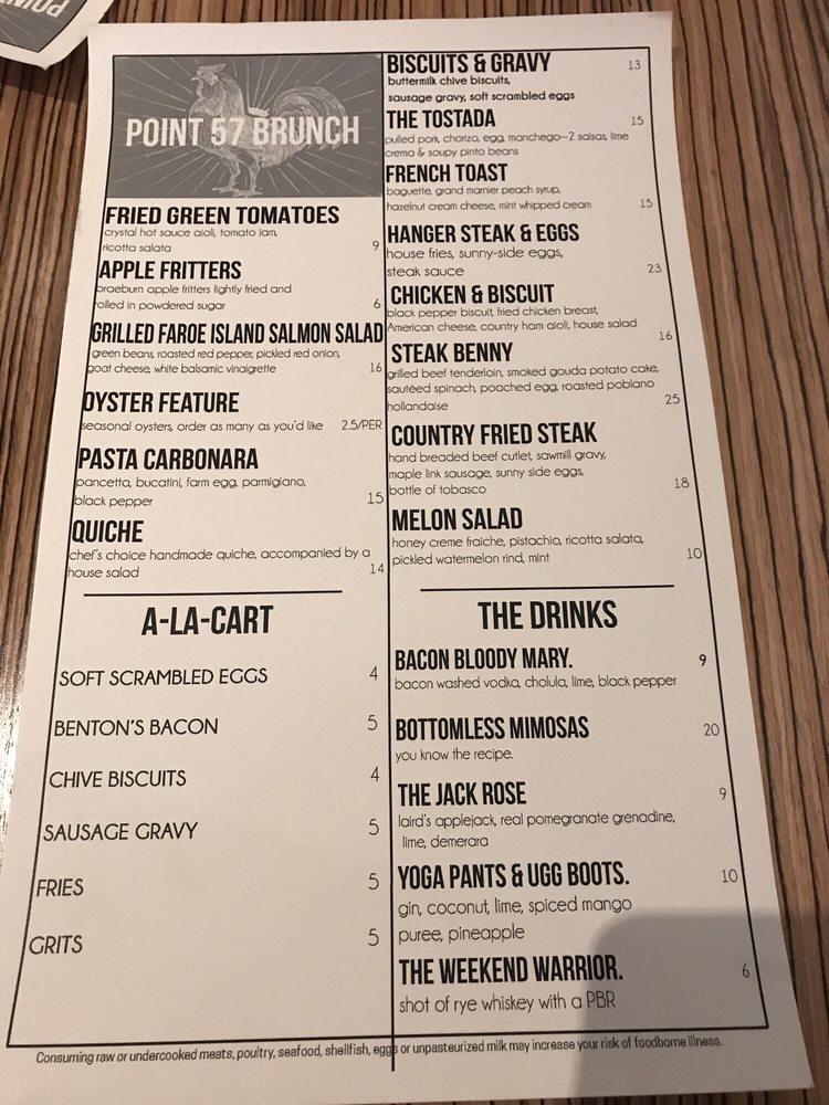 Menu at Point 57 Kitchen & Cocktails restaurant, Cape Coral